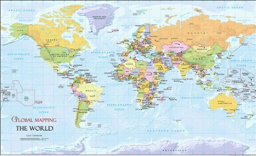 World Political Map A3 1 100m Desktop Size | Desertcart INDIA
