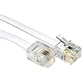 RJ11 RJ-11 ADSL 4 Wire 6P4C Internet Cable Phone Lead 0.5m: Amazon.co ...