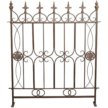 Stilvolles Zaunelement Eisen Zaun rost 87 cm MARSEILLE Gartenzaun ...