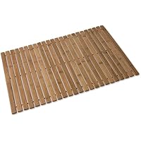 Rectangular Bamboo Slatted Folding Duck Board Bathroom Bath Non Slip ...