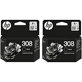 HP 308 Pack of 2 Original Ink Cartridges Black/Three Colours: Amazon.co ...