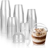 CoKeeSun 30 Pcs Dessert Cups with Lids and Spoons, 200ml/7oz Round Dessert Cups Set, Reusable ...