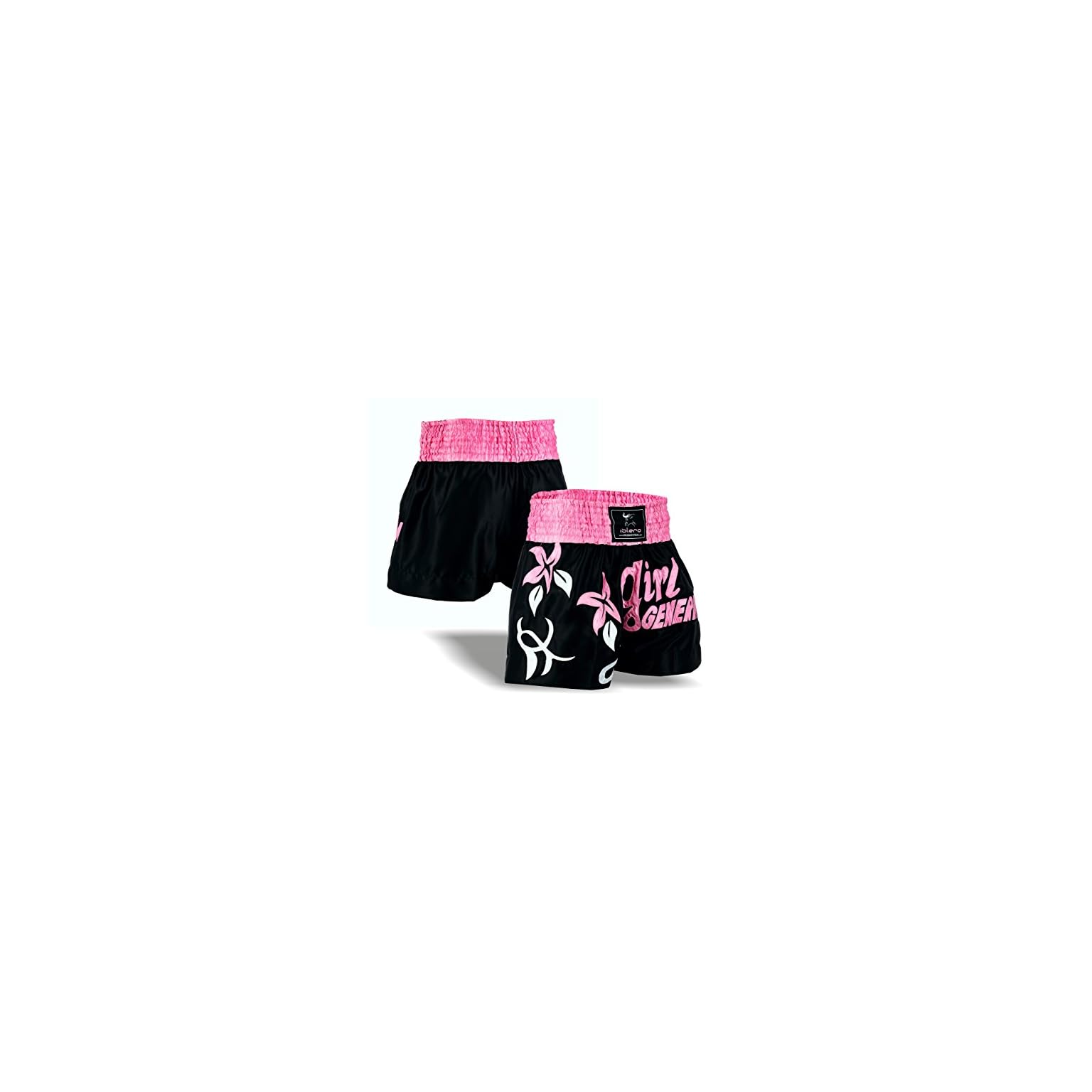 Islero Ladies Pink Muay Thai Shorts Fight MMA Kick Boxing Shorts ...