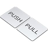 PATIKIL Push Pull Door Sign, 4 Pack Self-Adhesive Round Acrylic Gate ...