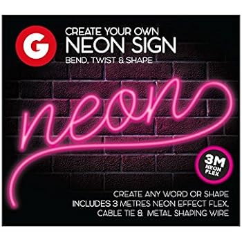 Make Your Own Neon Effect Sign 3M Neon String Light Message Kit BLUE ...