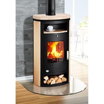 TECHFIRE Kaminofen Bella II, Sandstein, 7 kW, Holz& Teefach: Amazon.de: Küche & Haushalt