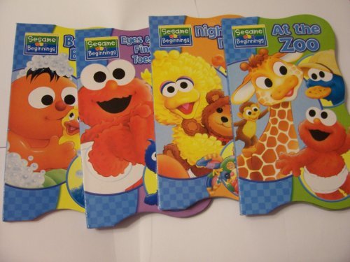 Sesame Beginnings Shaped Educational Board Books Complete Set At Zoo ...