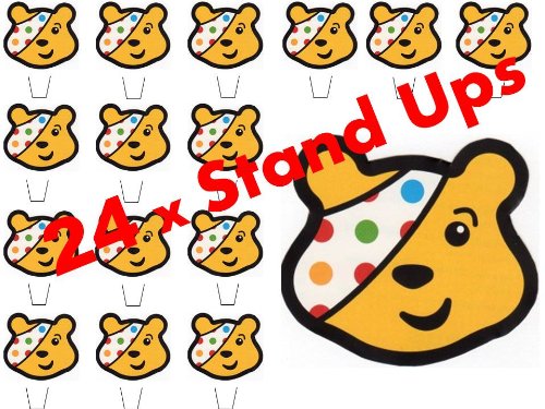 Buy 24 x BBC Children in Need Pudsey Bear Spots Bake Off Cake Sale ...