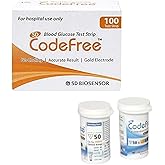 SD Codefree Blood Glucose Glucometer Kit With Vial Of 100 Strips, 100 ...