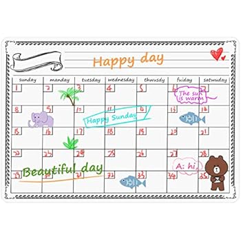 Pack Calendrier Magnétique - Grand Calendrier Tableau Blanc 43x33cm + 2 ...