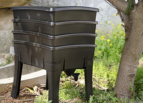 "Easy to Use" COMPOSTING WORMERY (Black) | Garden Outdoor Store