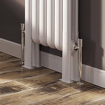 UNIVERSAL COLUMN RADIATOR SUPPORT FEET WHITE CAST IRON TRADITIONAL 2 3 ...