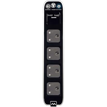 Masterplug SRGDU62PB USB Charging Surge Protected 2 m Extension Lead ...