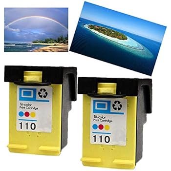 2 x Tri-Colour Ink Cartridges HP 110 110xl CB304A Compatible with HP ...