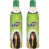 VVD Gold Pure Coconut Oil - 175ml Bottle (Pack of 2) with Free Sipper ...