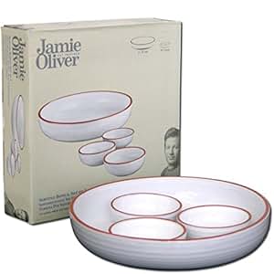 Jamie Oliver serving dish and 3 bowls, salad bowl and dip bowls or oven ...