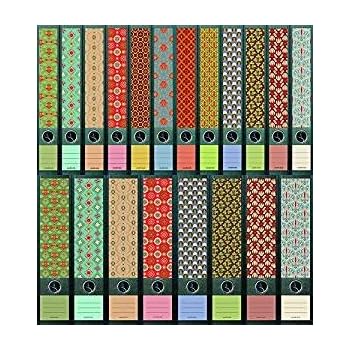 File Art - Ordnerrücken Design Etiketten - Motiv "Pattern" für 12 ...