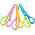 HAKACC 3 PCS Children Safety Scissors Set Preschool Training Scissors ...