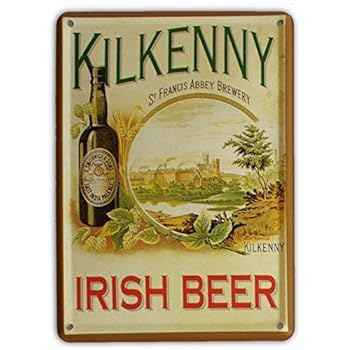 KILKENNY IRISH BEER Small Nostalgic Vintage Metal Tin Pub Sign: Amazon ...