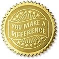 Embossed You Make a Difference Certificate Seals, 102 Pack (Gold) : Amazon.in: Office Products