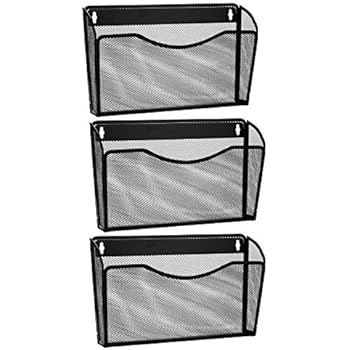 Porte Documents Mural 3 pièces, Support Mural de Rangement Dossiers ...