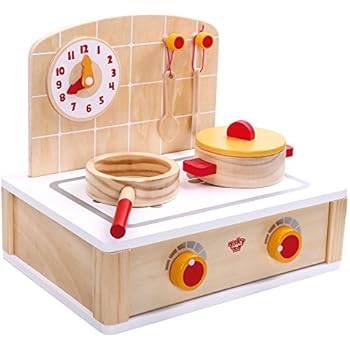 Hape- Jeu d'Imitation en Bois-Cuisine-Cuisinière/Barbecue Recto Verso, E3151, Blanc: Amazon.fr ...