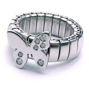 Nomination Women's Ring Butterfly Small White Ring: Amazon.co.uk: Jewellery