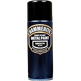 Hammerite Spray Paint for Metal. Direct to Rust Exterior Black Metal ...
