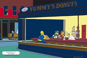 Amazon.de: Poster Die Simpsons - Edward Hopper Nighthawks Persiflage ...