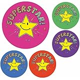 144 Superstar 30mm School Reward Stickers for Teachers, Parents Party ...