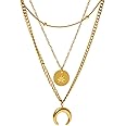 NOLAIA Collier Femme 3 Rangs Acier Inoxydable Et Plaqué Or 18K - Bijoux ...