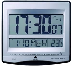 ALBA Radio Controlled Clock with Alarm: Amazon.co.uk: Office Products