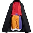 Buy Taiture Adult Monkey D Luffy Kimono Cosplay Costume Robe Cloak Cape ...