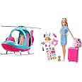 Barbie FWY29 Helicopter, Pink and Blue, with Spinning Rotor ...