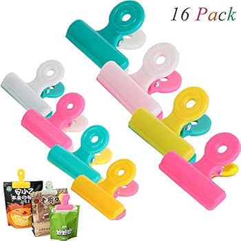 2050 Fun Transparent Colourful Plastic Bulldog Paper Clips 50mm - Pack ...