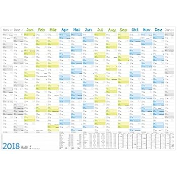 XXL Wandkalender DIN A0 2018 gerollt (blau2) - Sehr groß im DIN A0 ...