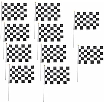 Start/Ziel Flagge 90 * 150 cm: Amazon.de: Garten