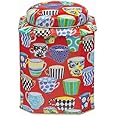 Cut Corner Dome Lid Red Tea Caddy 103 x 103 x 115mm : Amazon.co.uk ...