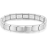 Quiges - 9mm Italian Style Charm Link Module Bracelet Stainless Steel ...
