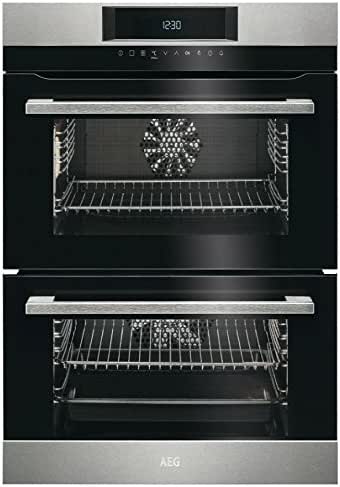 AEG DCK731110M Built in Electric Double Oven Stainless Steel: Amazon.co ...