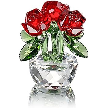 Swarovski Enchanted Rose, Cristal, 9 x 6.2 x 6.2 cm: Amazon.fr: Cuisine ...