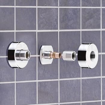 Exposed Shower Fixing Bracket Plate Thermostatic Mixer Bar Valve Wall ...