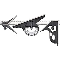 Starrett 435ME-300 Cast Iron Square, Centre And Reversible Protractor ...