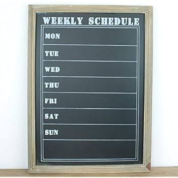 Slate Hanging Notice Board 'Menu' (with the days of the week down the ...