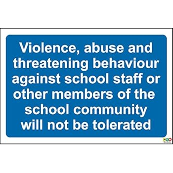 We Will Not Tolerate Abuse Towards Our Staff, Shop Warning, Safety Sign ...