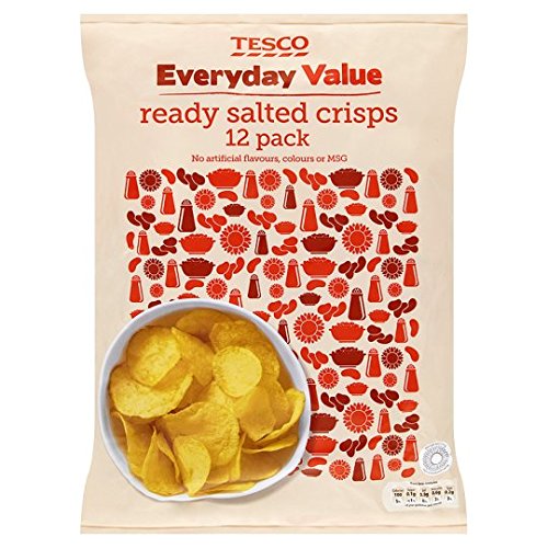 Buy Tesco Everyday Value Ready Salted Crisps 12 Pack Online at ...