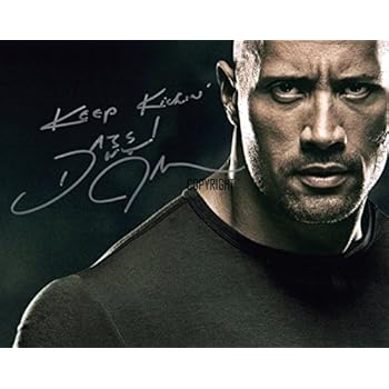 LIMITED EDITION DWAYNE JOHNSON THE ROCK SIGNED PHOTO + CERT PRINTED ...