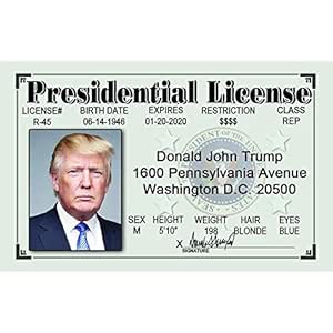 Buy Signs 4 Fun NPID45 Donald Trump's Driver's License Online at Low ...
