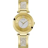 Guess Damen Analog Quarz Uhr mit Edelstahl Armband W0774L1 : Amazon.de ...