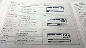 STAMPED Service History Log Book with AUDI stamps, choose how many. A1 ...